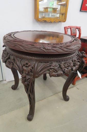 Japanese Carved Table, Meiji Period,