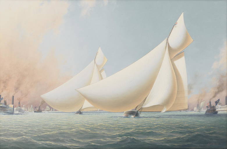 Leonard John Pearce, (british, B. 1932), The Run Down The Wind: Puritan ...