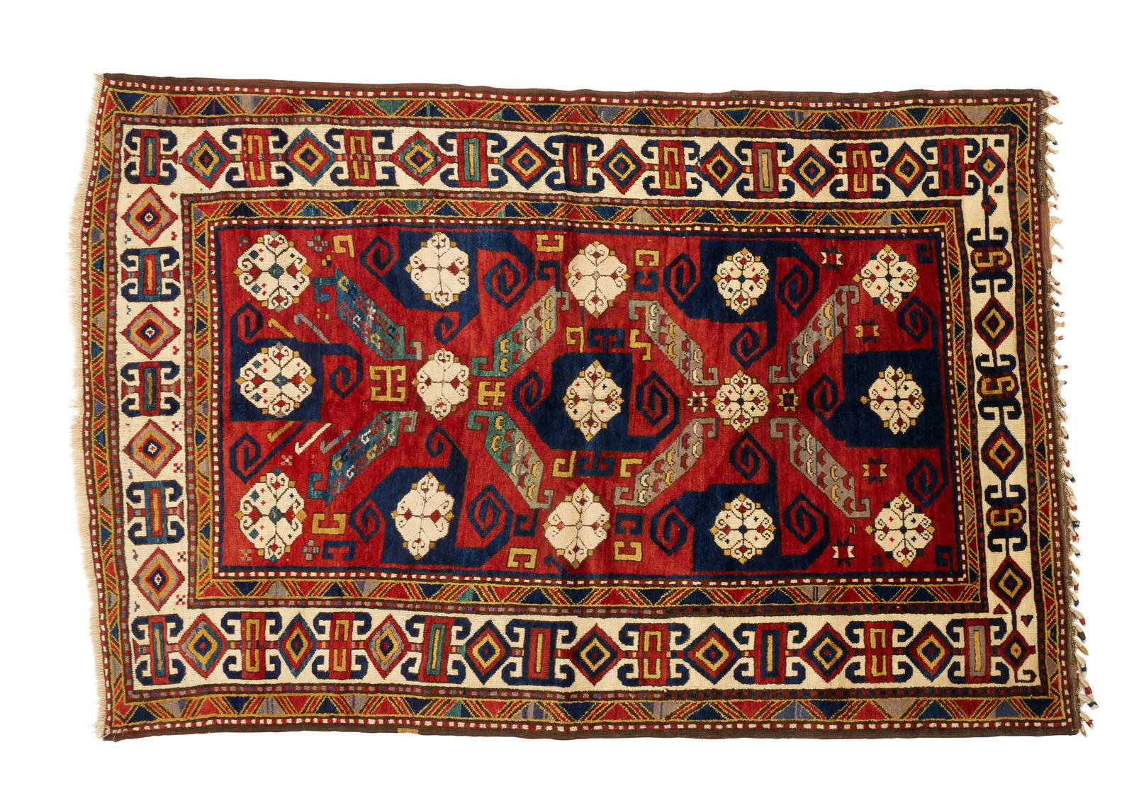 Pinwheel Kazak Rug, Caucasus, Ca. 1900 Auction
