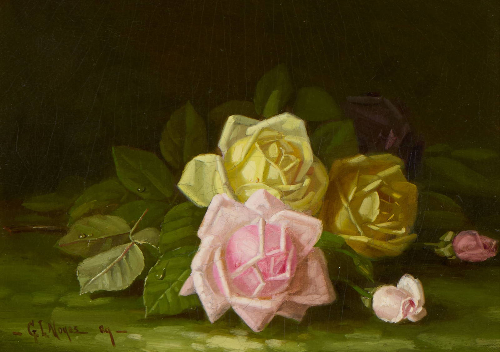 George Loftus Noyes, (american, 1864-1954), Roses, 1889 Auction