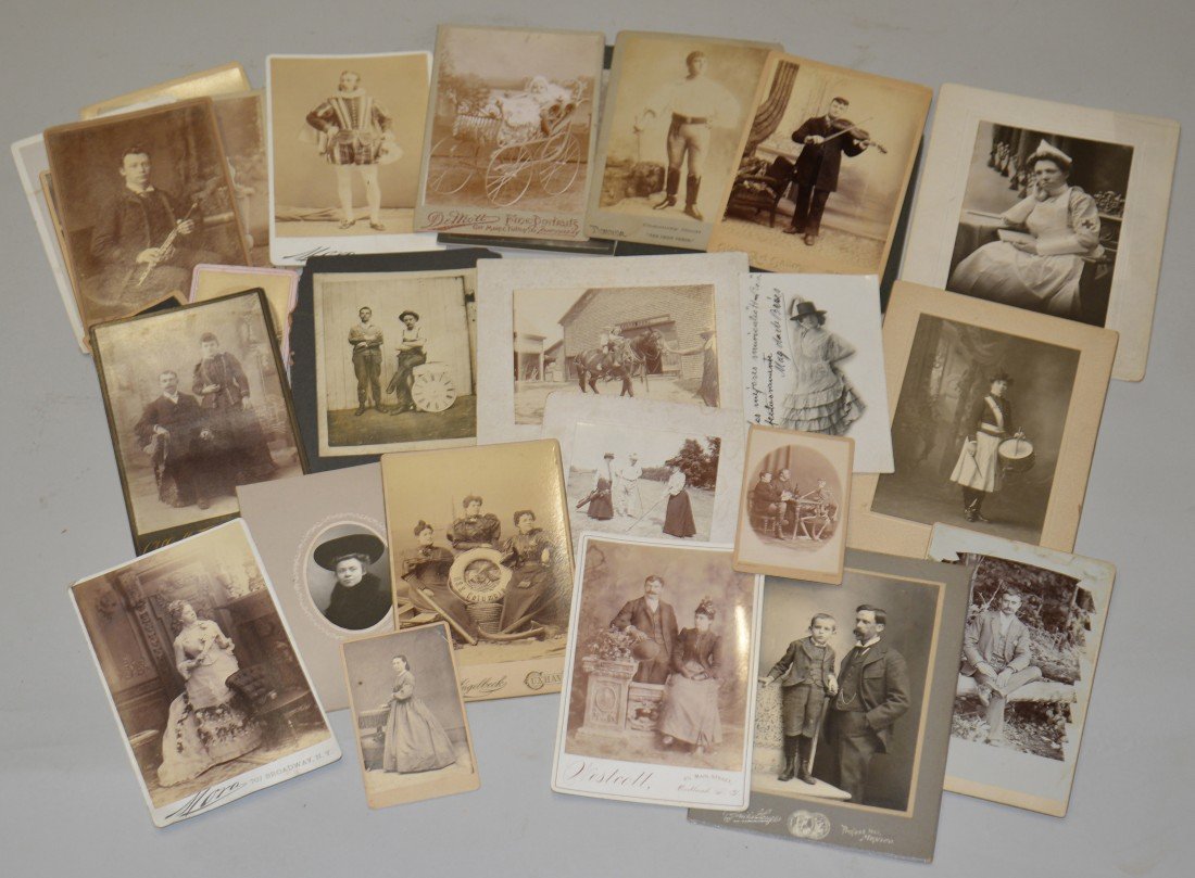Box Lot Of Vintage Studio Portraits And Photographs Of