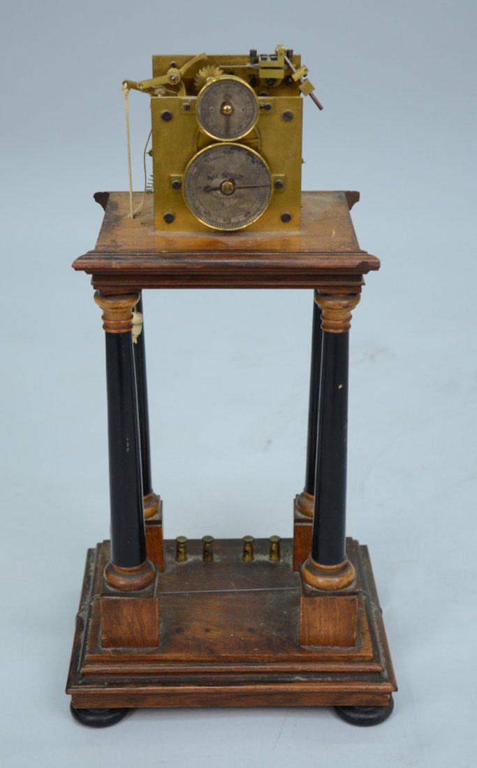 HIPP CHRONOSCOPE, with two dials, raised on a four colu