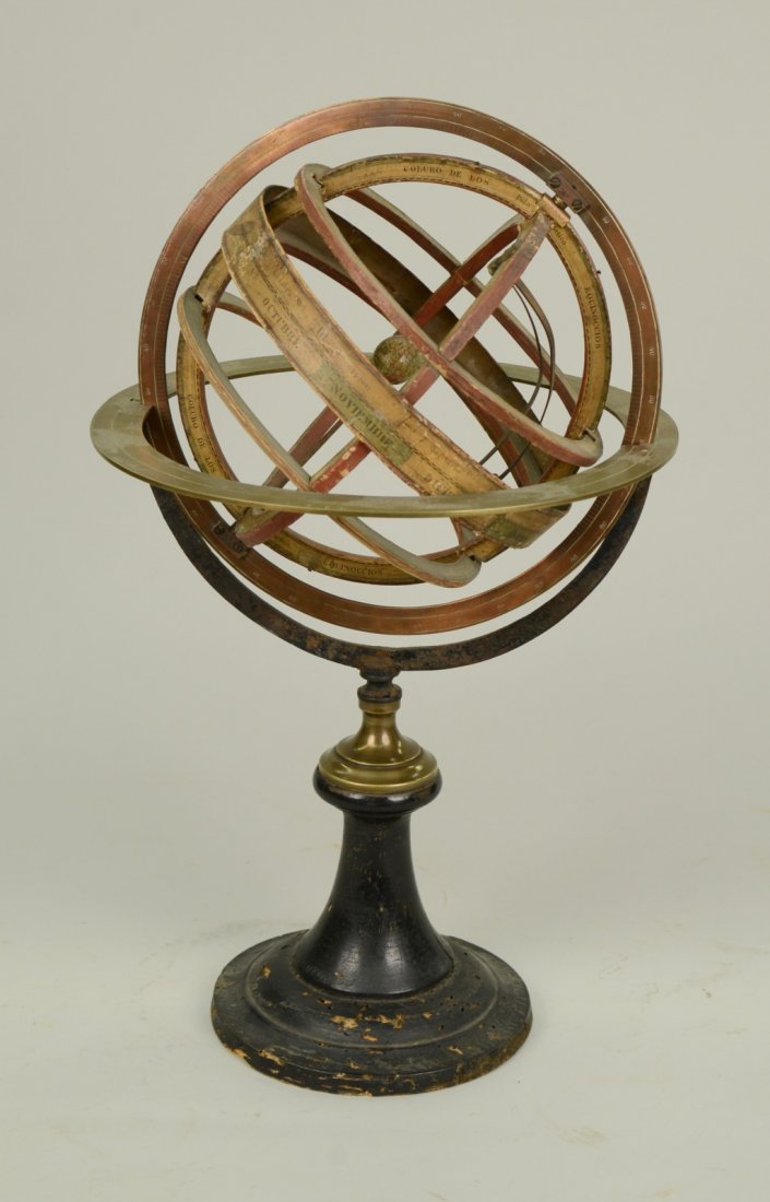 ARMILLARY SPHERE, early to mid 19th century, diameter: