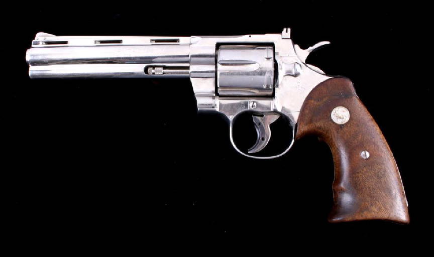 Colt Python 357 Magnum Nickel Revolver Rare C 1969