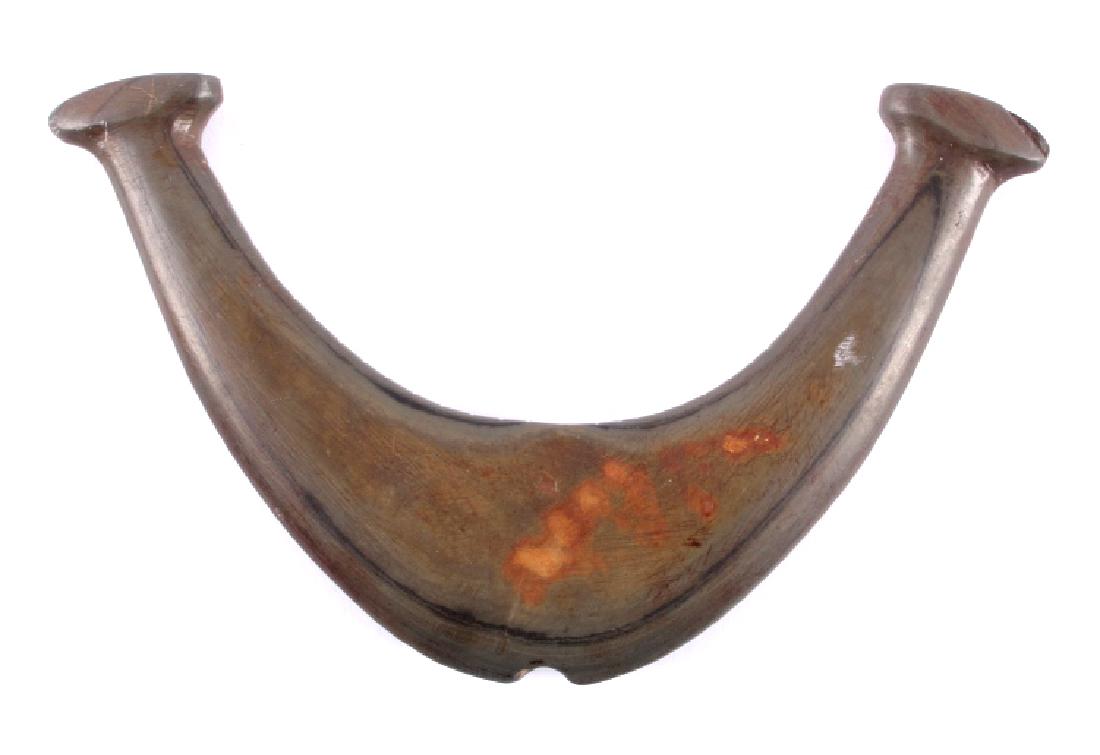 Rare Pre-Historic Knobbed Crescent Bannerstone