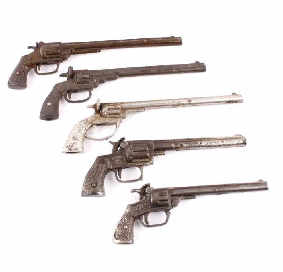 Antique Cast Iron Long Barrel Cap Gun Collection