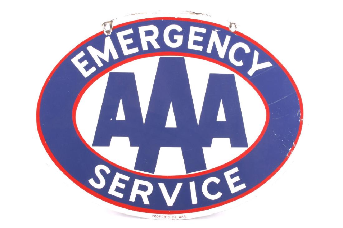 AAA Emergency Service Porcelain Enamel Sign