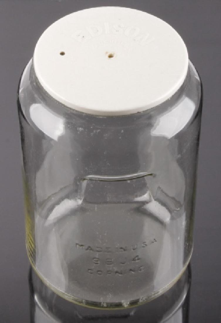 Edison Glass Battery Jar with Lid EARLY