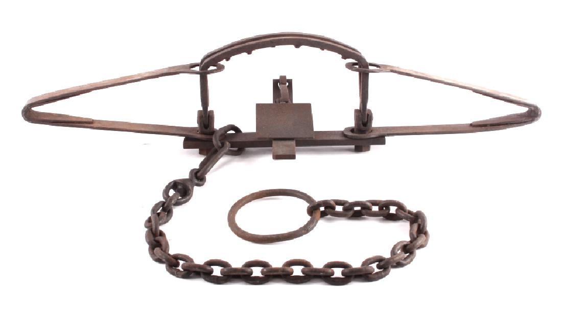 Antique Hand Forged Grizzly Bear Trap