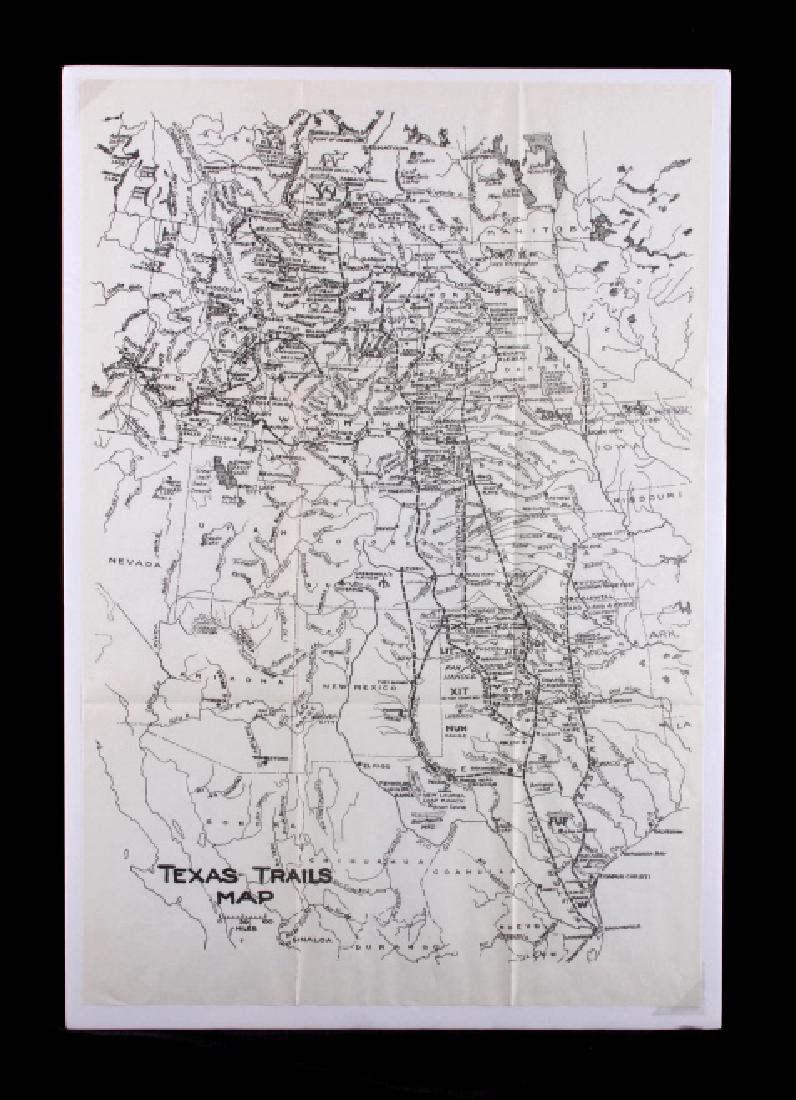 Early 1900's Texas Trails Map