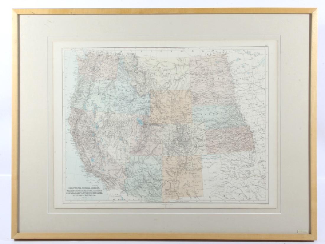 1884 Western United States & Territories Map