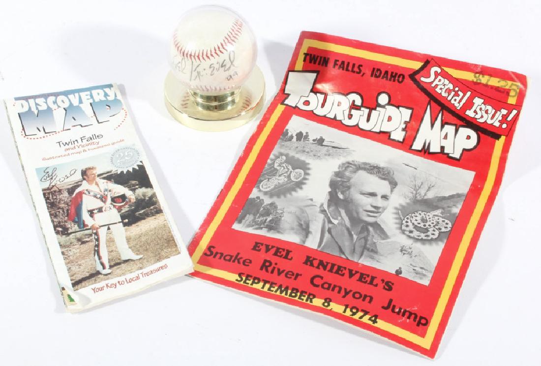 Signed Evel Knievel Baseball & Memorabilia