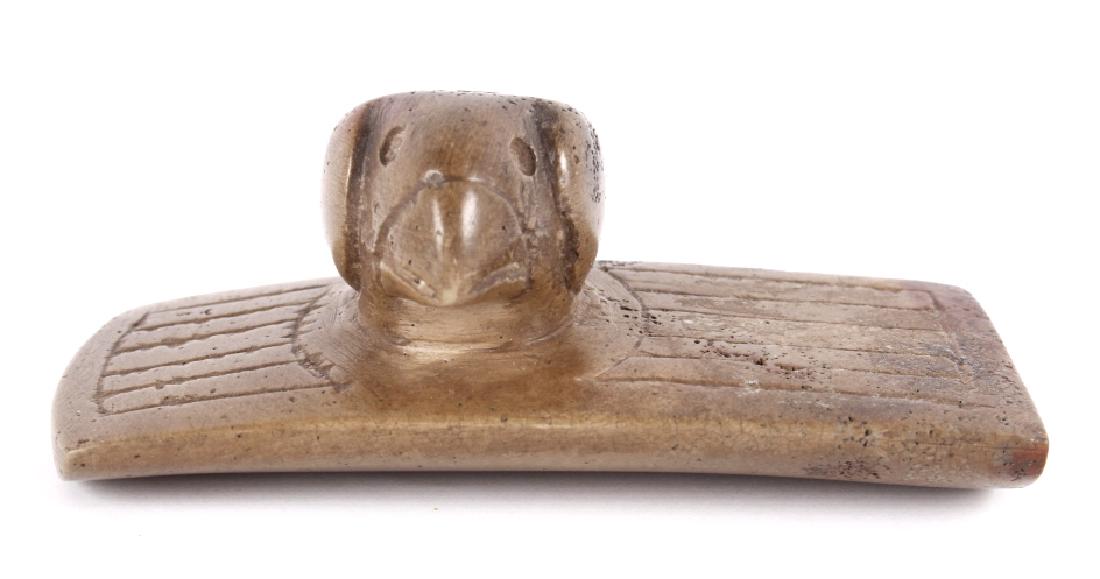 Woodland Era Hopewell Raven Effigy Platform Pipe