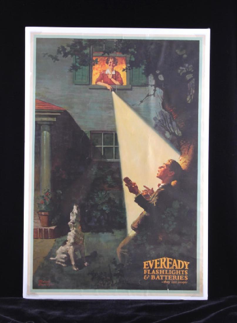 Eveready Flashlight & Batteries Advertising Poster