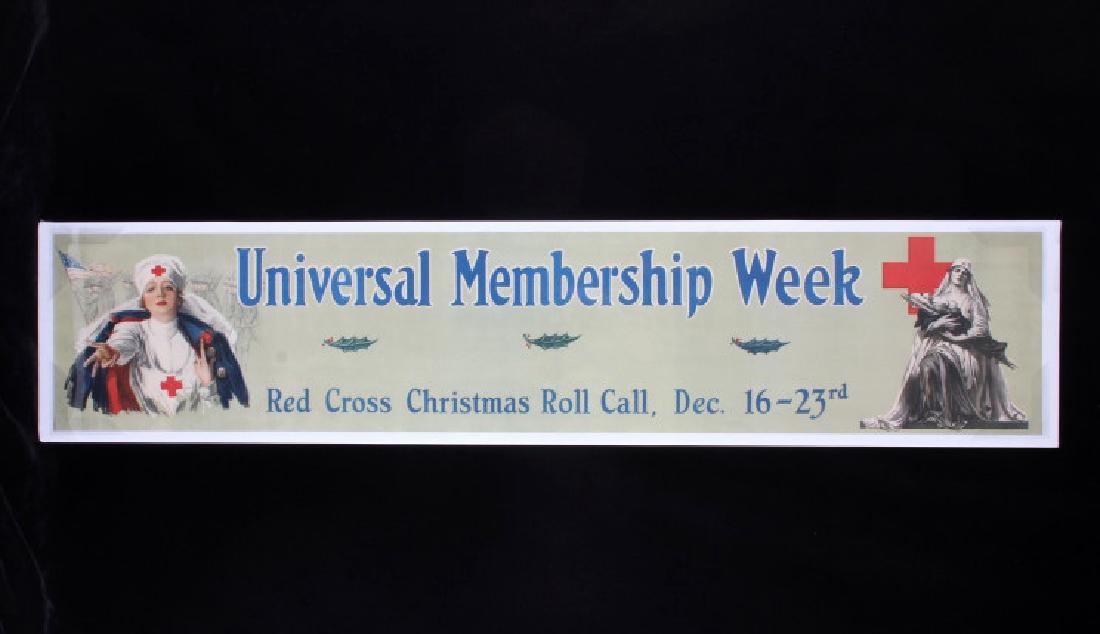 Original WWI American Red Cross Banner Poster