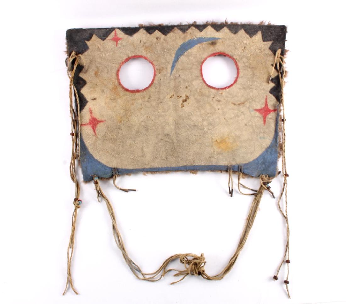 Sioux Painted Buffalo Hide Horse Mask