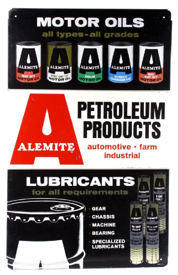 Alemite Motor Oil Petroliana Advertising Sign RARE