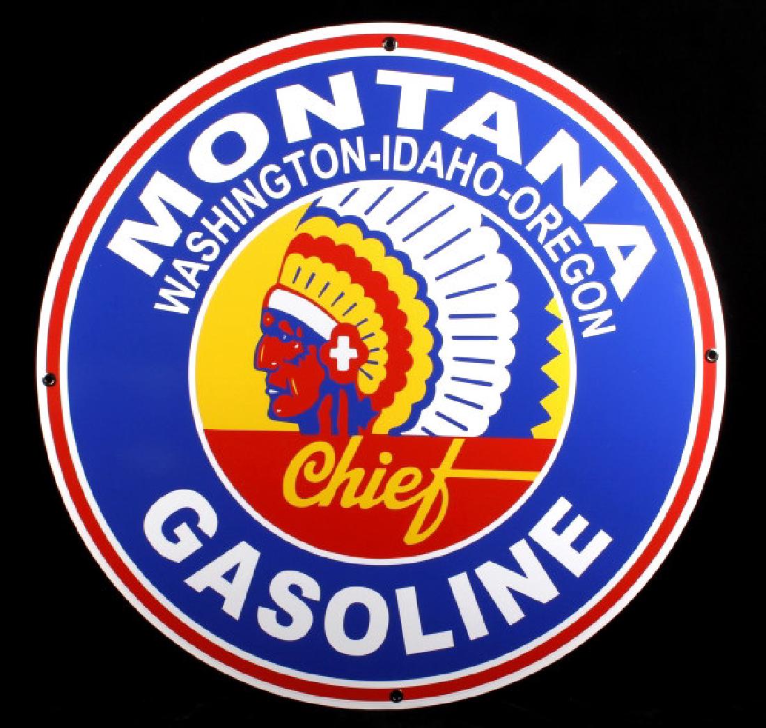 Montana Gasoline "Chief" Advertising Sign