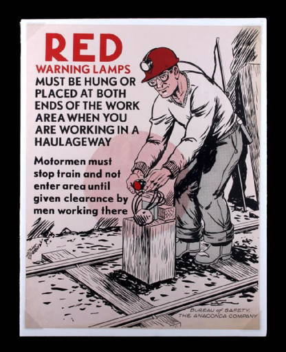 Original Anaconda Company Mining Safety Poster