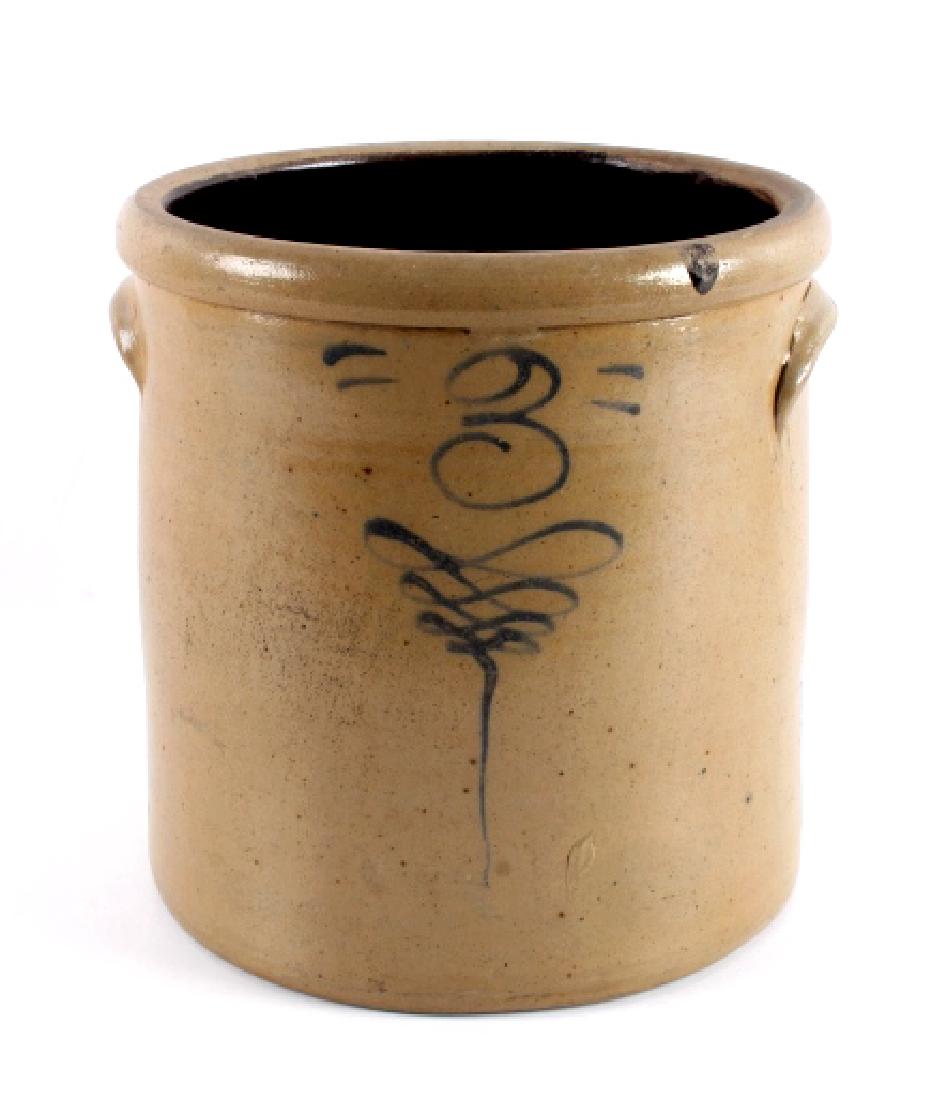 Antique Salt Glazed 3 Gallon Crock