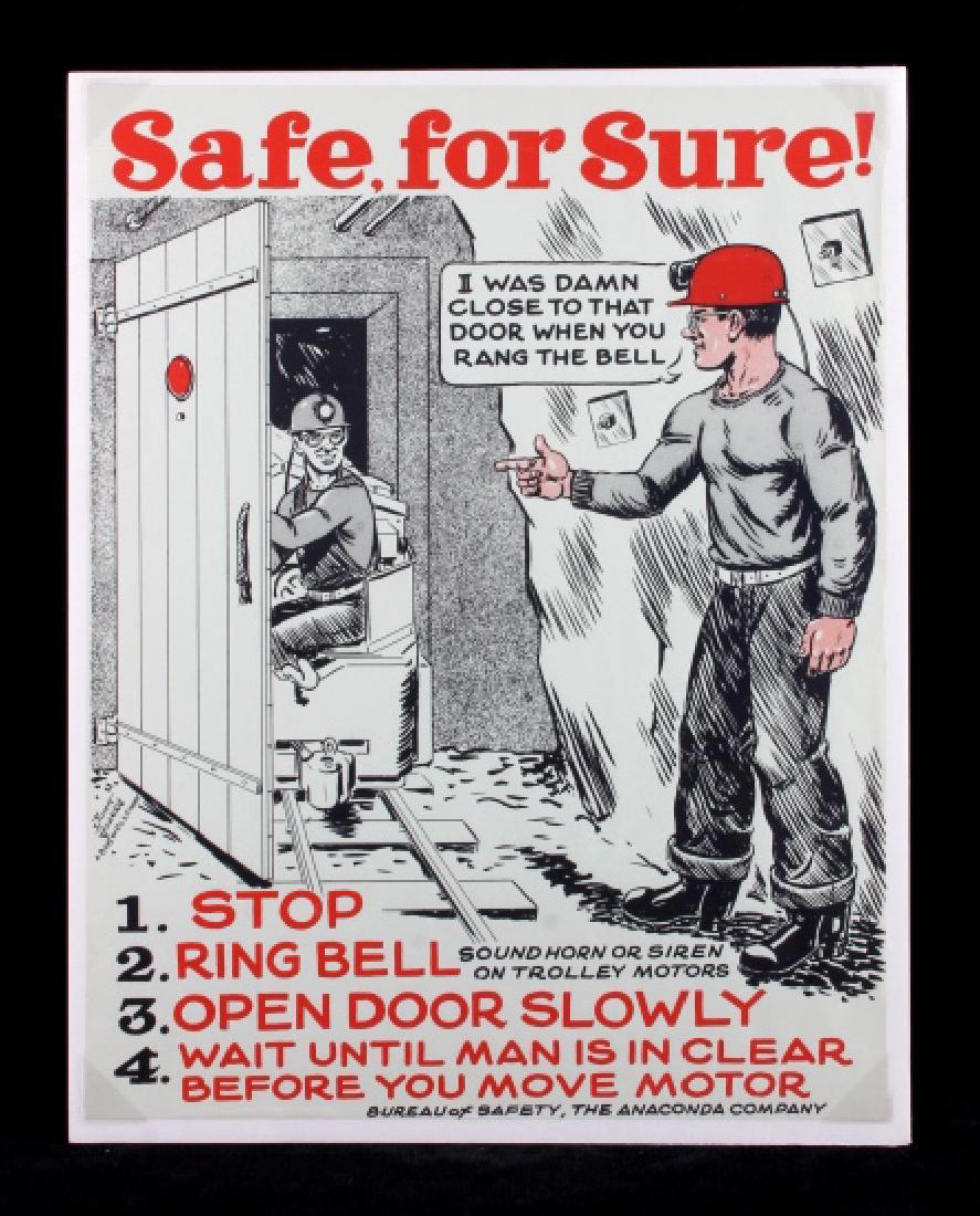 Original Anaconda Company Mining Safety Poster