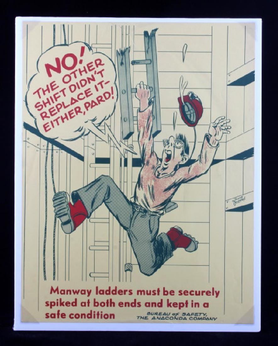 Original Anaconda Company Mining Safety Poster