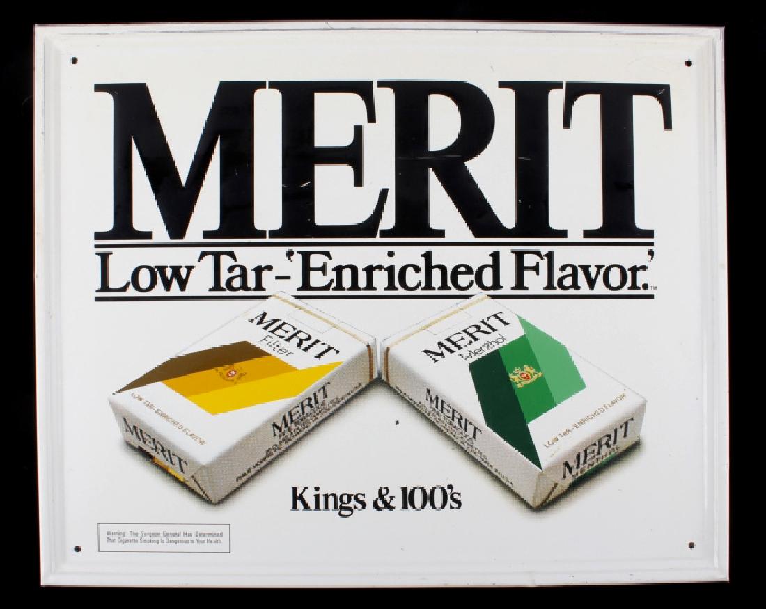 Merit Cigarettes Tin Advertising Sign