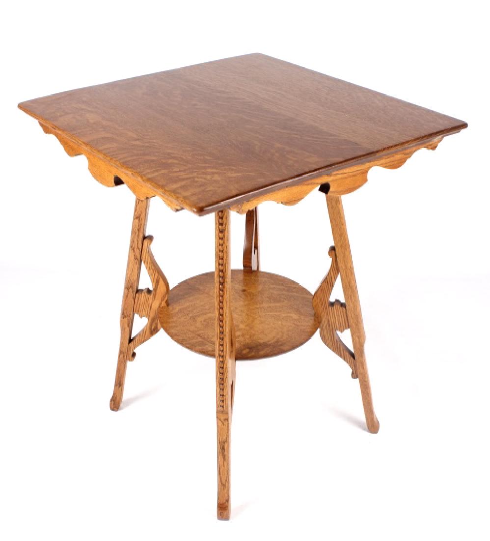 Early Quarter Sawn Oak Larry F. Nonnast Game Table