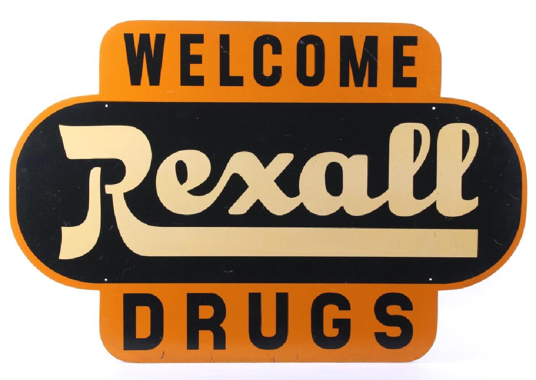 Rexall Drugs Masonite Welcome Sign