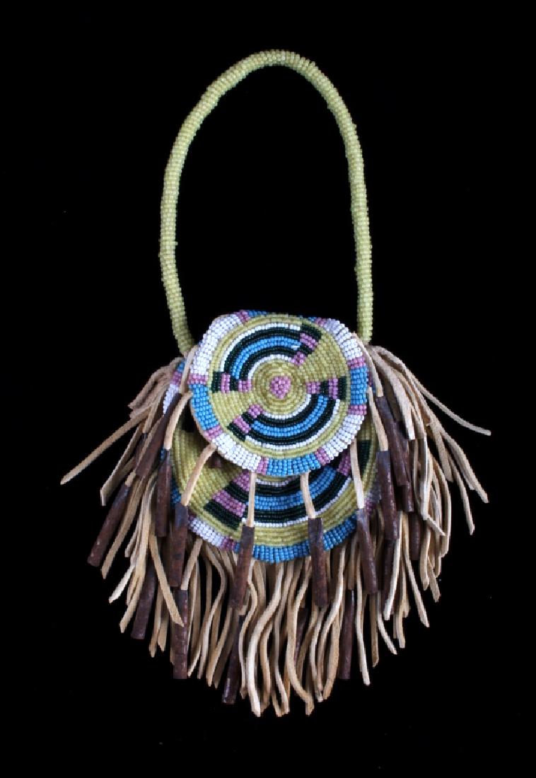 Plains Native American Indian Beaded Bag