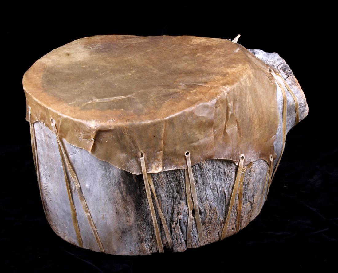 Chippewa Indian Rawhide Drum Large Chippewa Indian Rawhide Drum Large