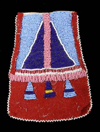 Lakota Sioux Fully Beaded Tomahawk Drop 19th C.