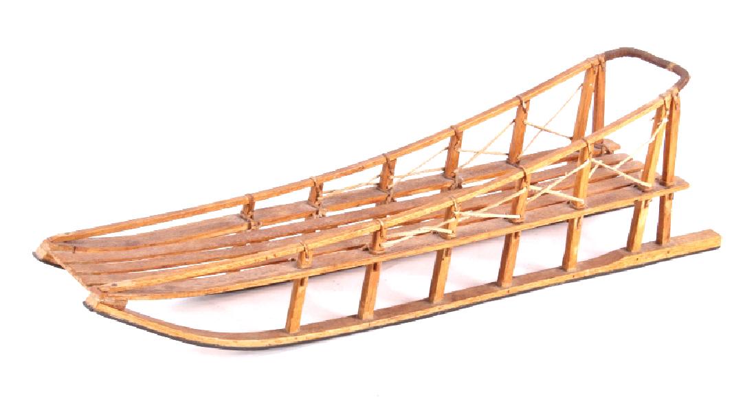 Early 1900's Eskimo Inuit Handmade Dog Sled Model