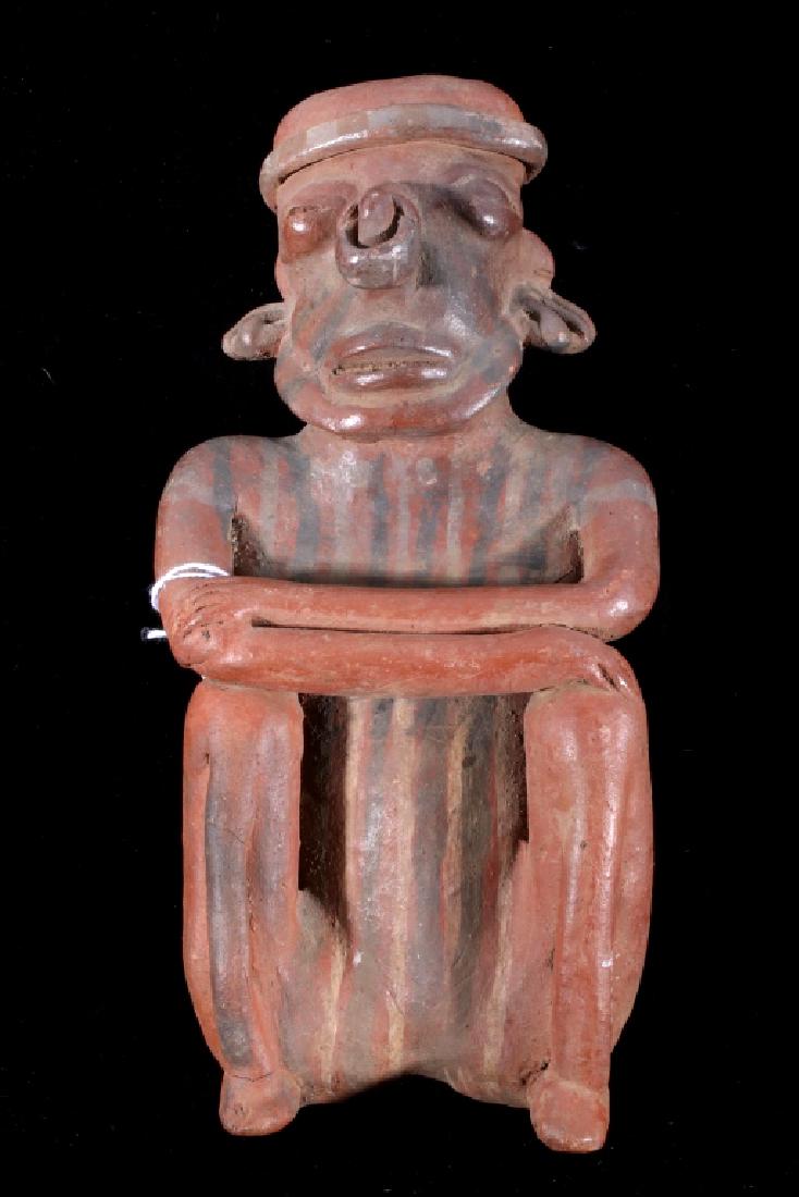 Rare Mayan Pottery Human Effigy Figure c. 500 A.D.
