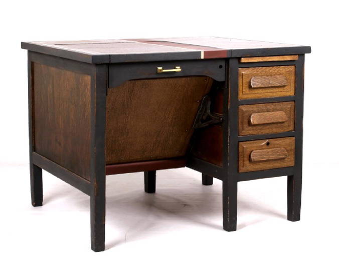 Antique Oak Typewriter Desk