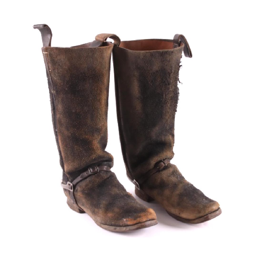 Civil War Era Confederate Cavalry Boots w/ Spurs