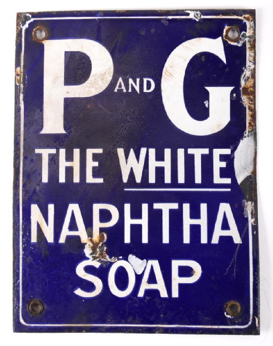 P & G The White Naphtha Soap Porcelain Enamel Sign