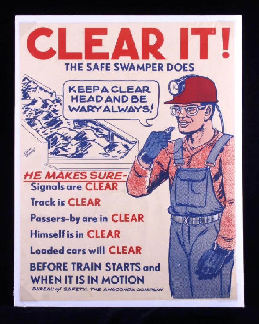 Original Anaconda Company Mining Safety Poster