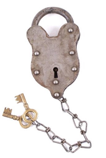 Late 19th Century Large Vintage Pauly Jail Lock