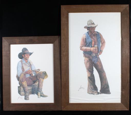 1970's Coors Cowboy Framed Prints By Gordon Snidow