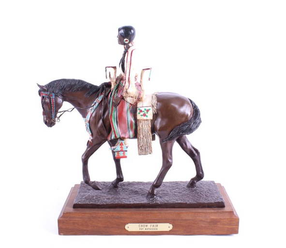 Pat Mathiesen Original Bronze "crow Fair" Rare