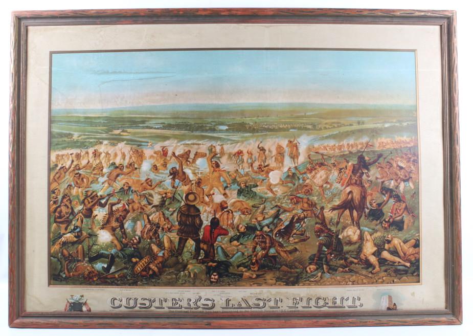 Original Anheuser Busch Custer's Last Fight Litho