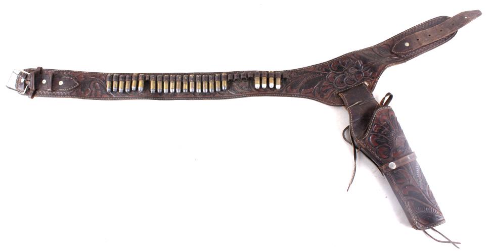 Tooled Colt Single Action Army Revolver Holster