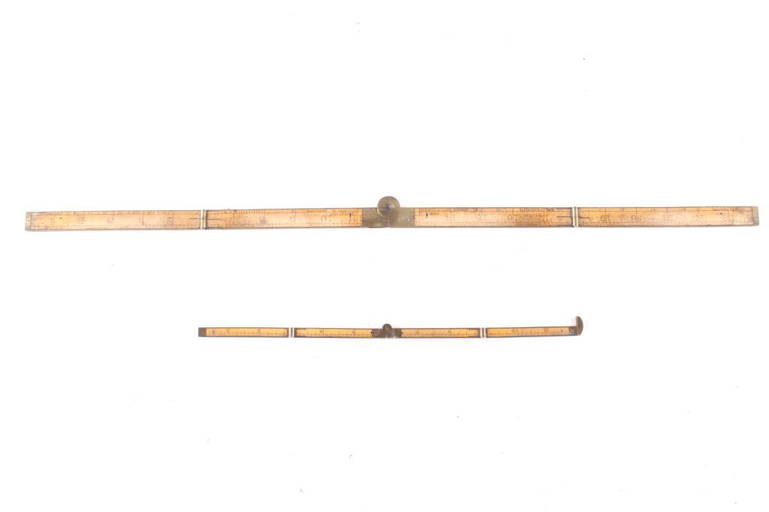 Two Stanley Folding Rulers C. Mid 1900's
