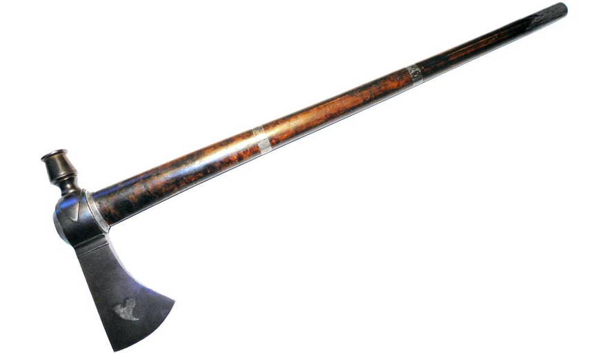 Eastern Woodlands W. Hall Marked Pipe Tomahawk