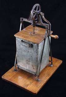 Hand Crank Butter Churn With Crock