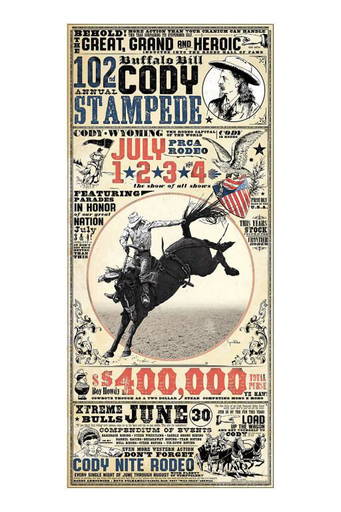 Buffalo Bill Cody Stampede Rodeo Poster -C. Walker (#0361) on Apr 23 ...
