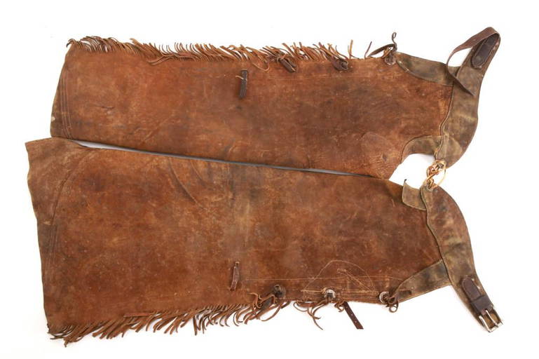 Montana Western Leather Batwing Chaps C. 1930s