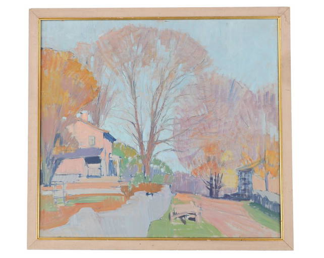 Original Ernest D. Roth Painting "the Country"