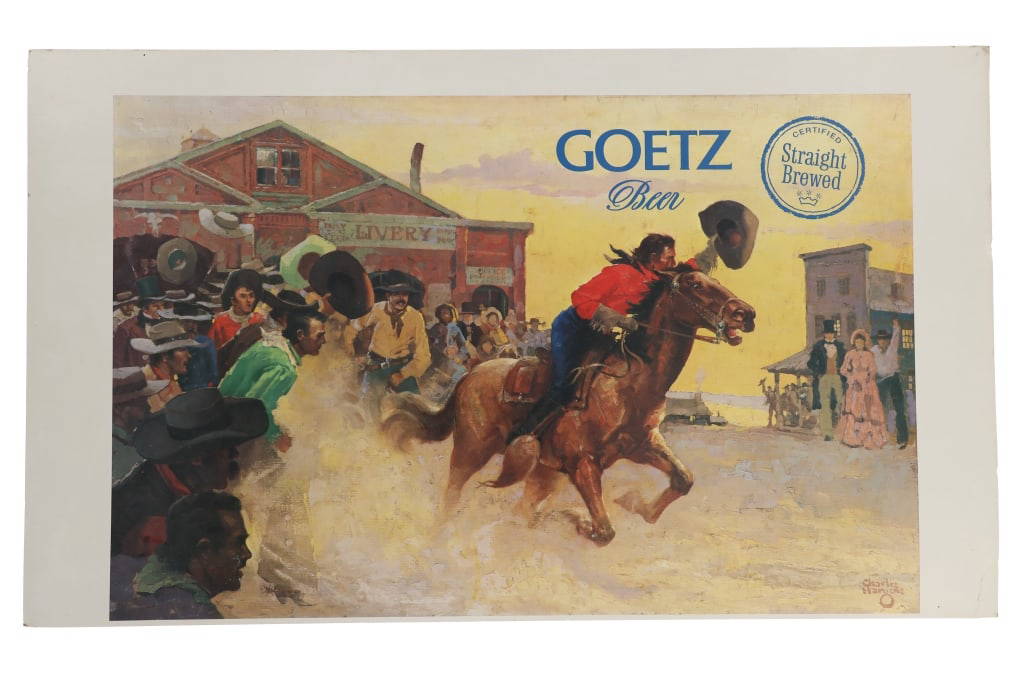 1950-60 Goetz Beer Advertising Print By C. Hargens Auction